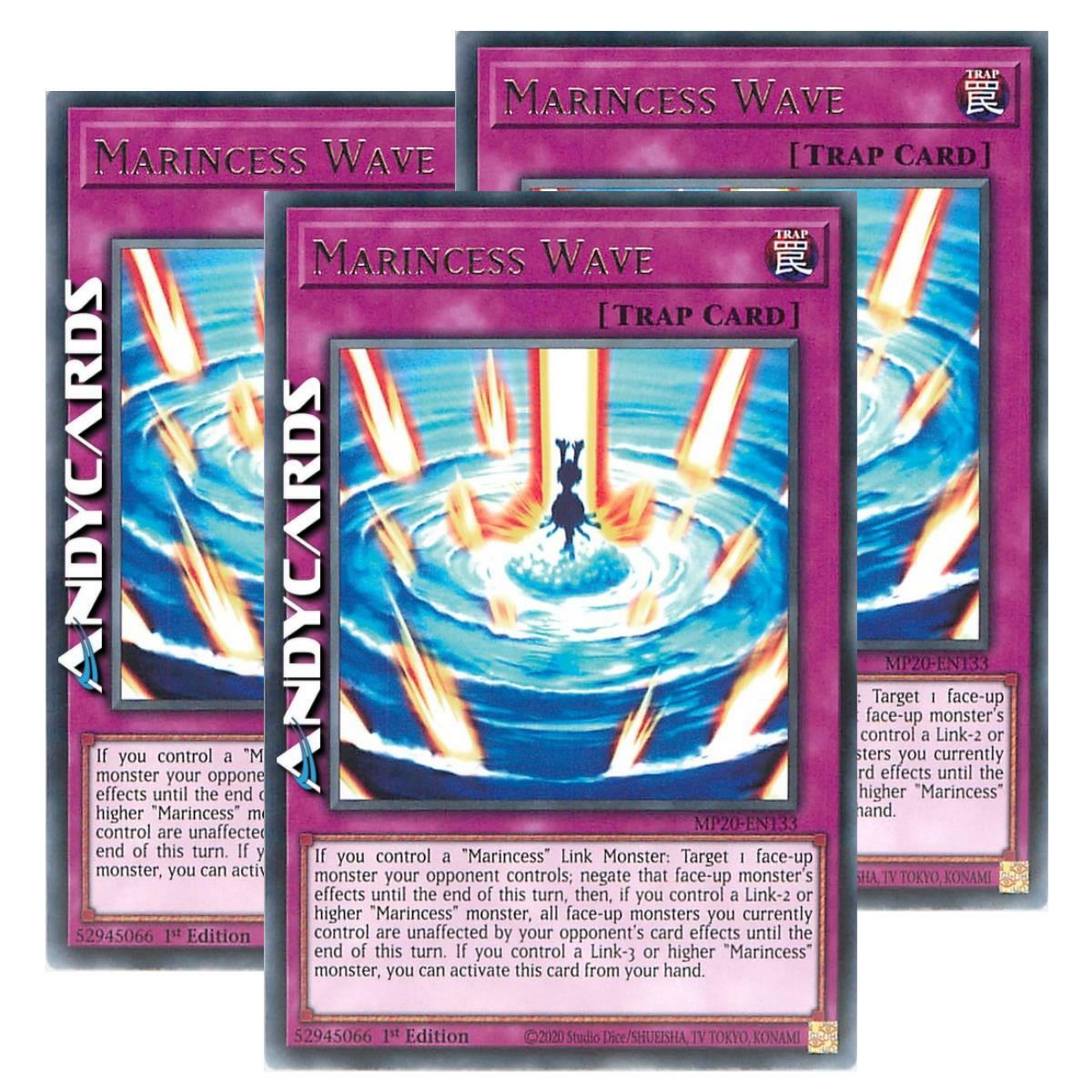 3x MARINCESS WAVE • (Onda Marincipessa) • Rara • MP20 EN133 • YUGIOH ...
