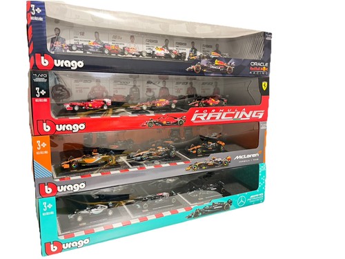 Burago F1 1:43 Scale Diecast Formula 1 Racing 6- Pack Car Set Lot of 4 ...