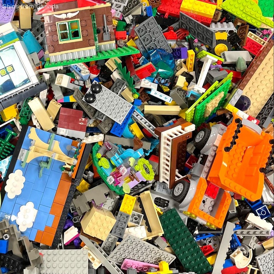 18.4 Lbs. of Unsorted Bulk LEGO and non-LEGO Bricks, Pieces, and Parts ...