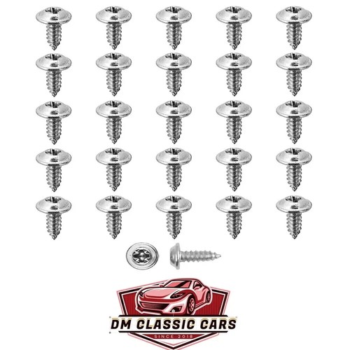 33 CHROME WHEEL WELL SCREWS! FITS ALL GM CUTLASS CADILLAC IMPALA OLDS ...