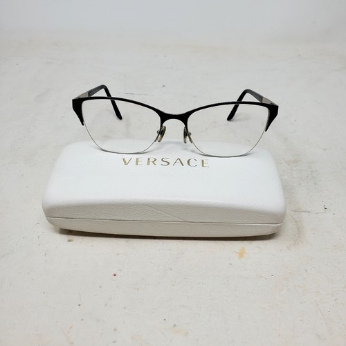 Versace Eyeglass Frames MOD. 1218 1342 Italy Gold/Black Half Rimless 53 ...