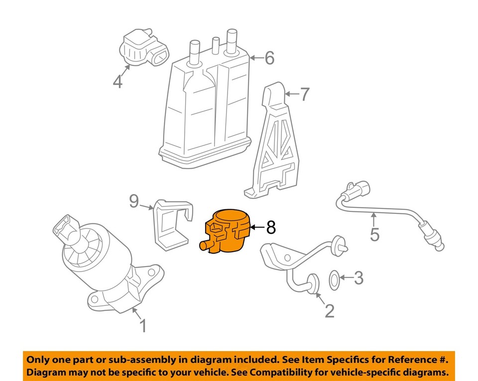 HUMMER H2 VAPOR CANISTER VENT VALVE SOLENOID 2003-2009 NEW OEM 25932571 ...