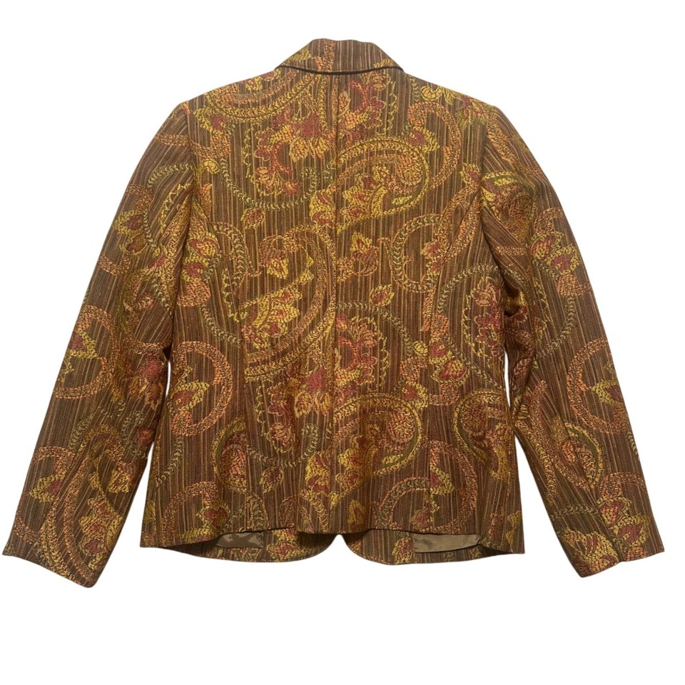 Boho Tapestry Statement Paisley Blazer Jacket Vintage Y2K Artsy ...