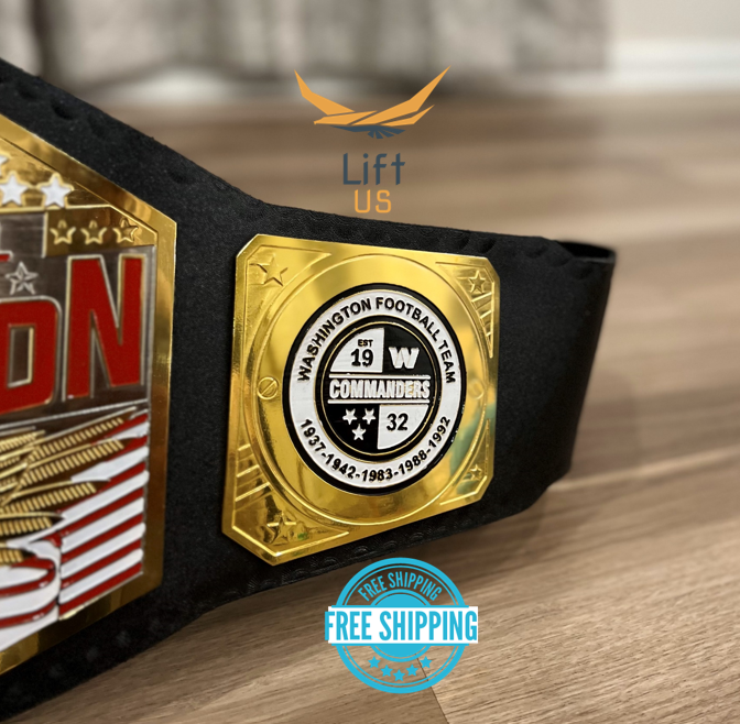 Washington Commanders Redskins NFL Championship Belt Adult Size 2mm ...