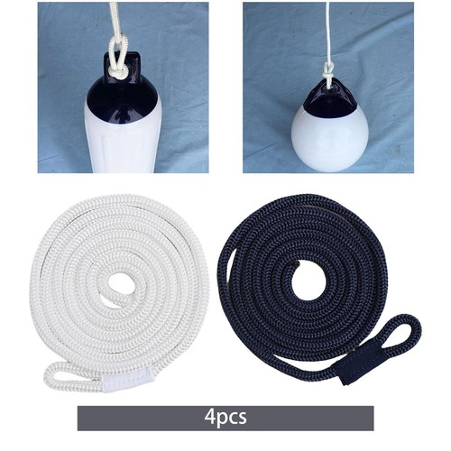 4Pcs Boat Ropes, Boat Lines Braid Durable Marine Rope 2M Boat Lines ...