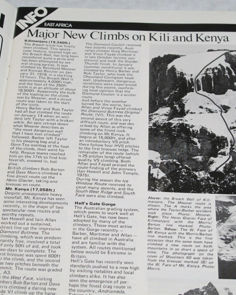 Rock Climbing Mountain Magazine No 61 May June 1978 Peter Storm, Ron ...