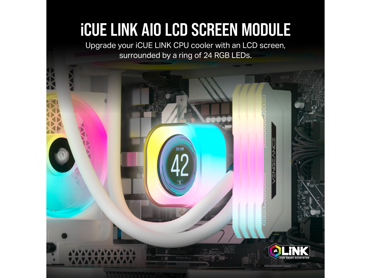 CORSAIR iCUE LINK AIO LCD Screen Module, Black 840006673521 | eBay