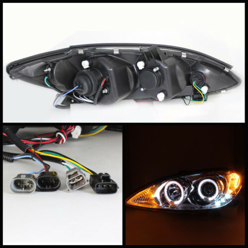 Toyota 02-04 Camry Chrome Halo LED Projector Headlights Lamp Set LE XLE ...