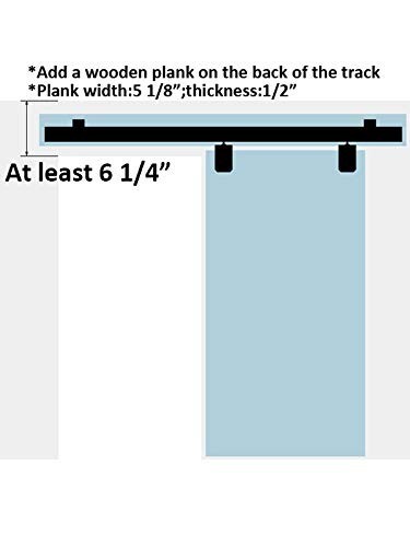 DIYHD Box Rail Hardware Heavy Duty Steel Wall Mount Sliding Barn Door ...