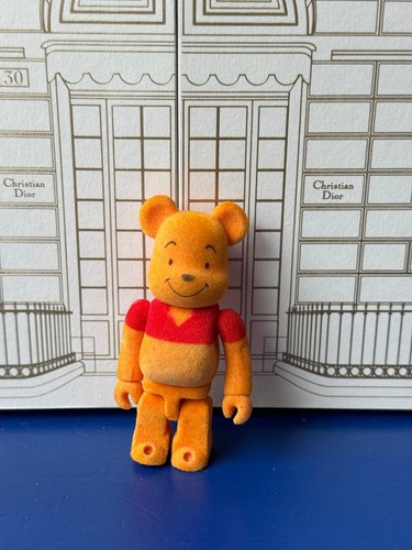 bearbrick 100% winnie the pooh flocker medicom toy | eBay