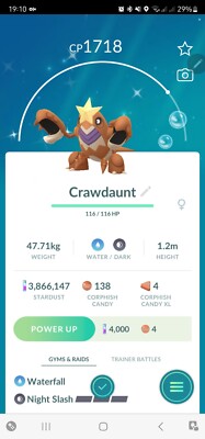 Shiny Crawdaunt ( Corphish Evolution ) Pokemon Trade Go | eBay