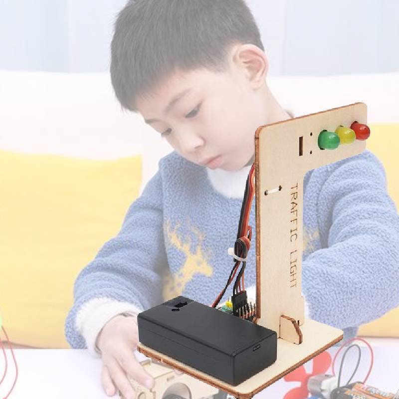 Stem Learning Wooden Traffic Signal Light Diy Kit For Children | eBay