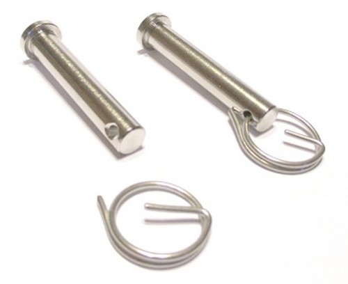 4 Steckbolzen Edelstahl A4 6mm + 15mm Ringsplint Stecksplint ...