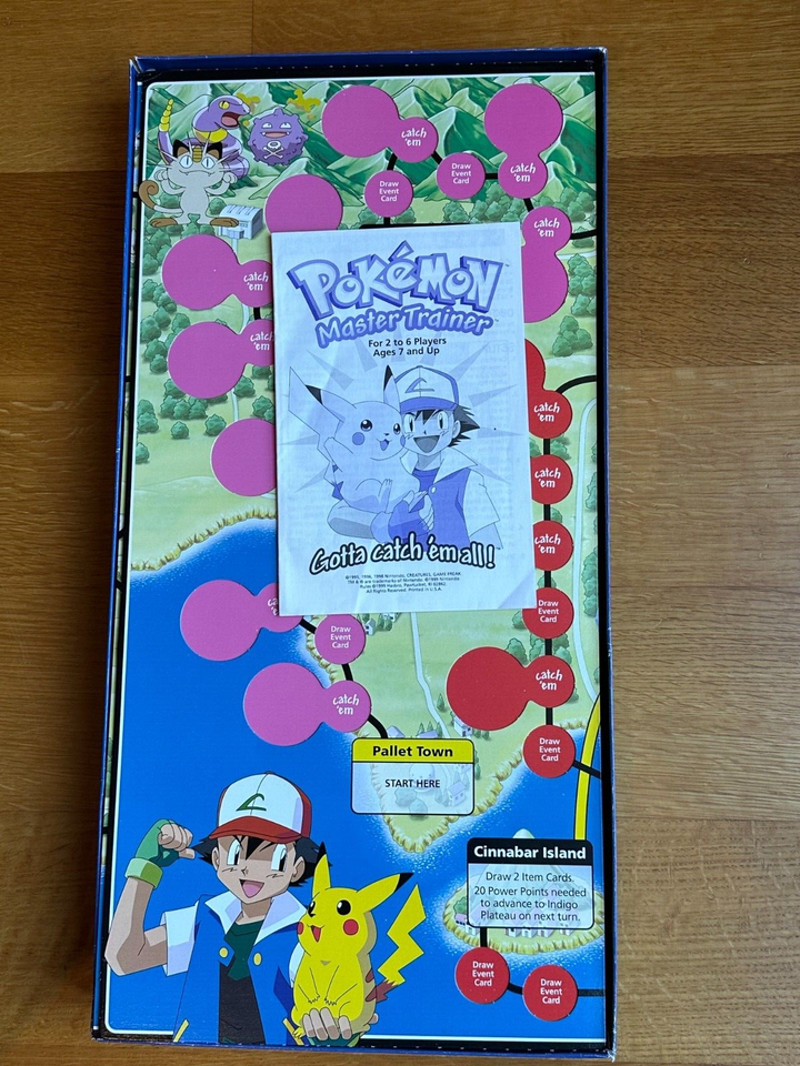 Pokémon Master Trainer 1999 Board Game 100% Complete Excellent ...