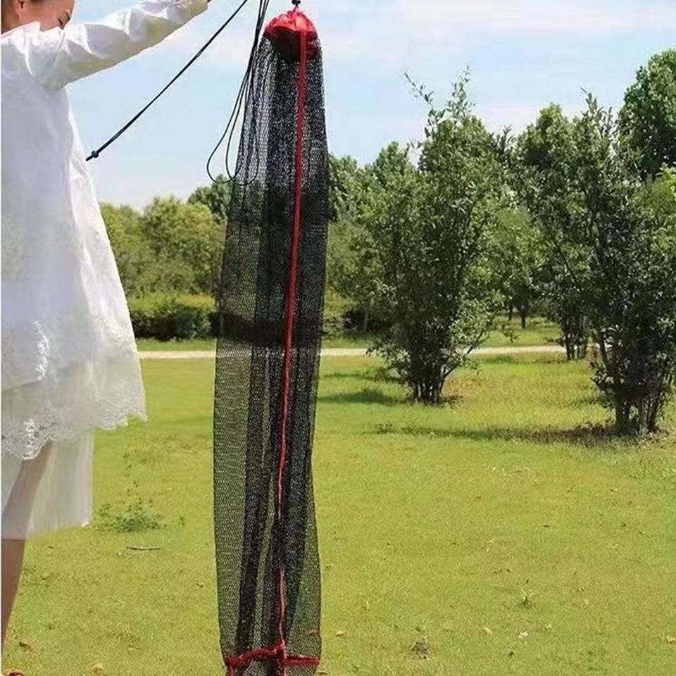 Nylon Fishing Net Bag Green Fishing Basket And Protection Fish Cage ...