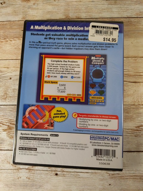 Lakeshore Interactive Whiteboard Software HH639 Multiply Divide ...