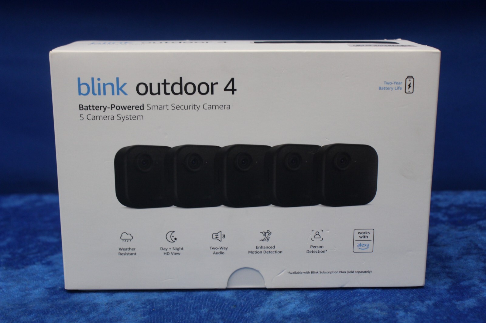 Blink Outdoor 4 (4th Gen) Battery Powered 5 Camera System - Black ...
