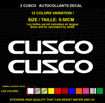 2 CUSCO autocollant Véritable decal autocollant STICKERS IMPERMÉABLE | eBay