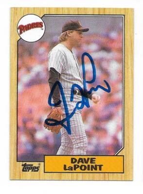 DAVE LAPOINT 1982 TOPPS AUTOGRAPHED SIGNED # 754 SAN DIEGO PADRES | eBay