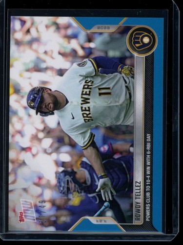 2022 Topps Now #604 Rowdy Tellez Blue Parallel Card #d 27/49 | eBay