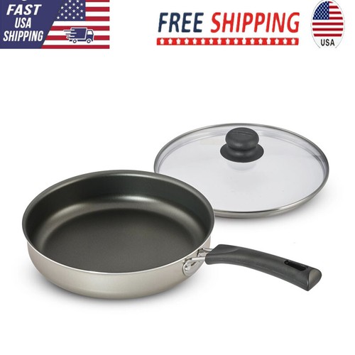 10 " Nonstick Saute Pan W/ Glass Lid Shatter Resistant Dishwasher-Safe ...