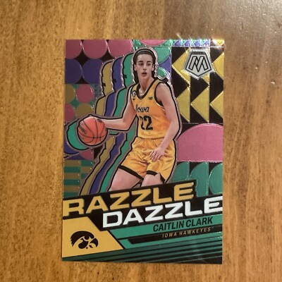 Caitlin Clark Razzle Dazzle Rookie Card Panini Mosaic SP Insert - IOWA ...