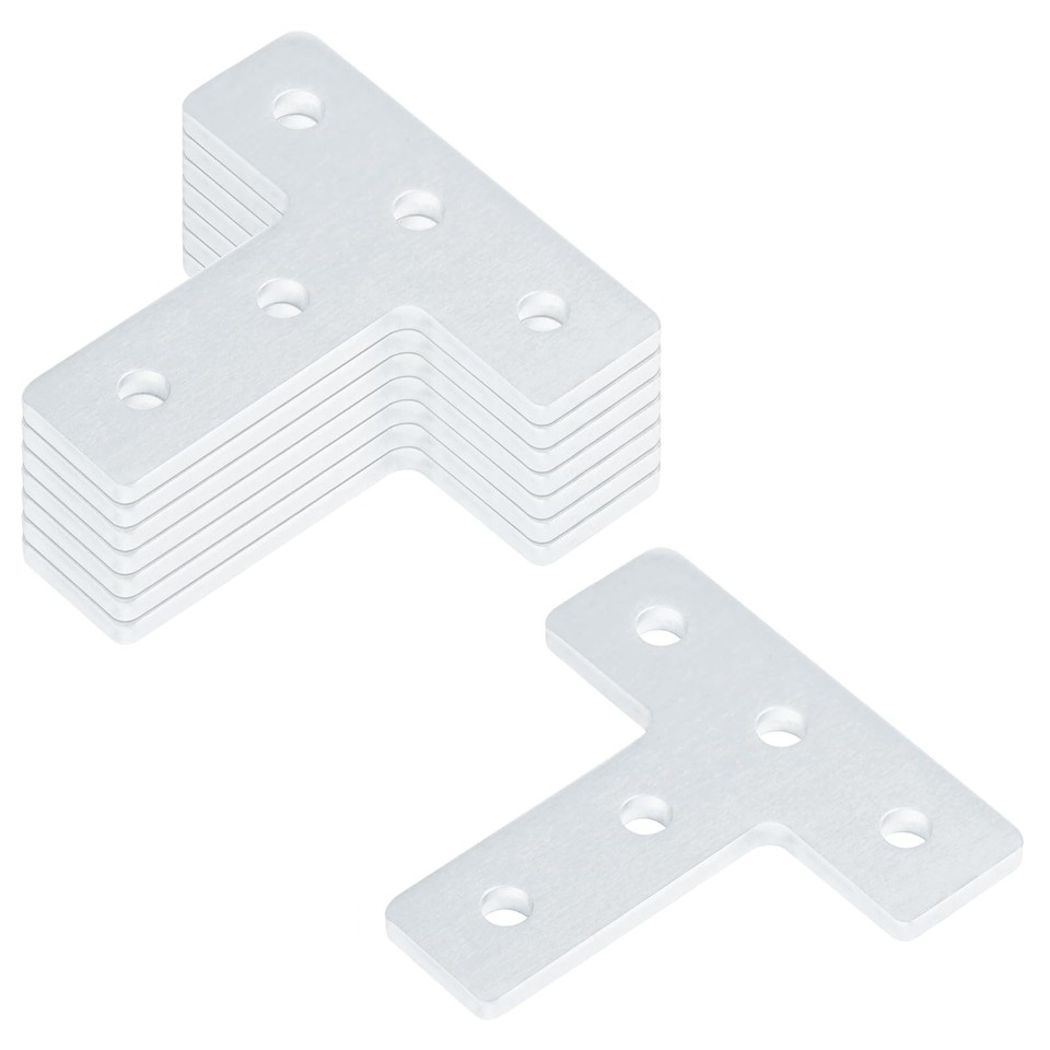 8 PCS 5-Hole T-Shape Flat Plate Bracket for 2020 T-Slot Aluminum ...