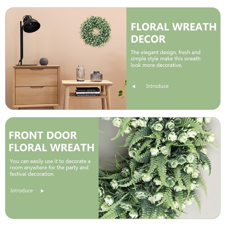 Flower Wreath Hanging Artificial Door Decorative Wreaths for Indoors ...