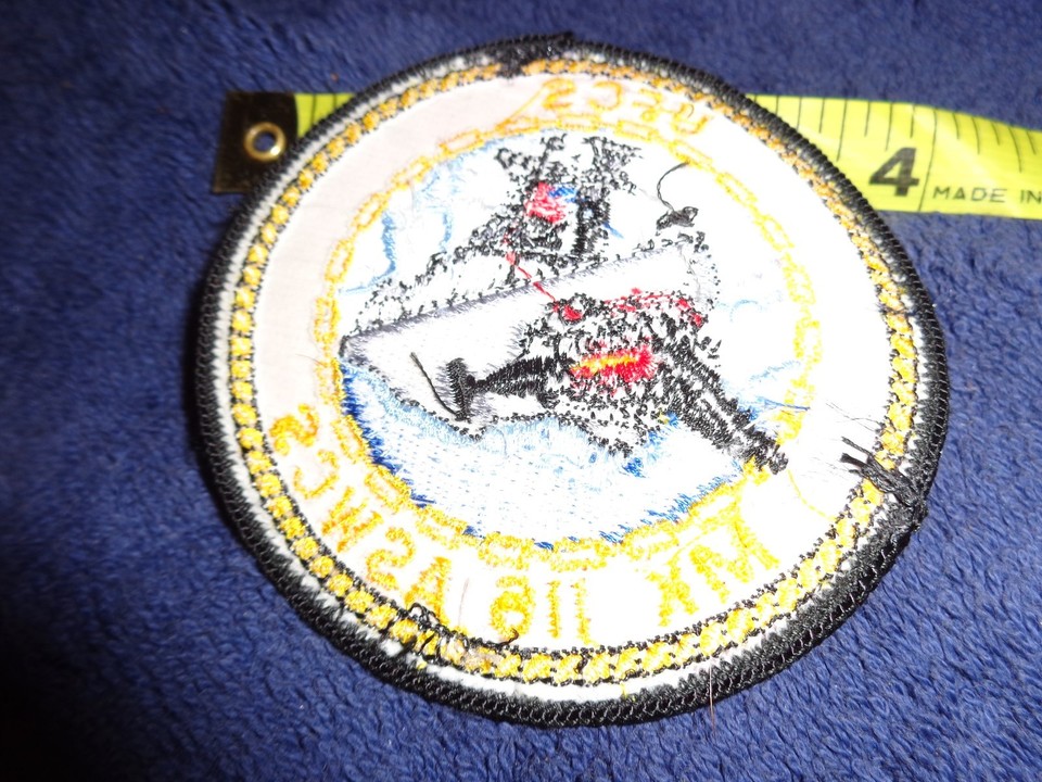 EMBROIDERED PATCH US NAVY UFCS MK 116 ASWCS FIRE CONTROL ROUND 3.5 INCH ...