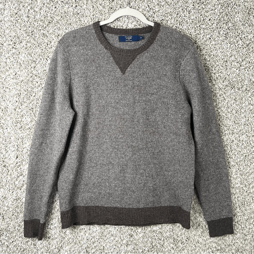 J. Crew Sweater Men’s Medium Brown 100% Lambswool Crew Neck Pullover ...