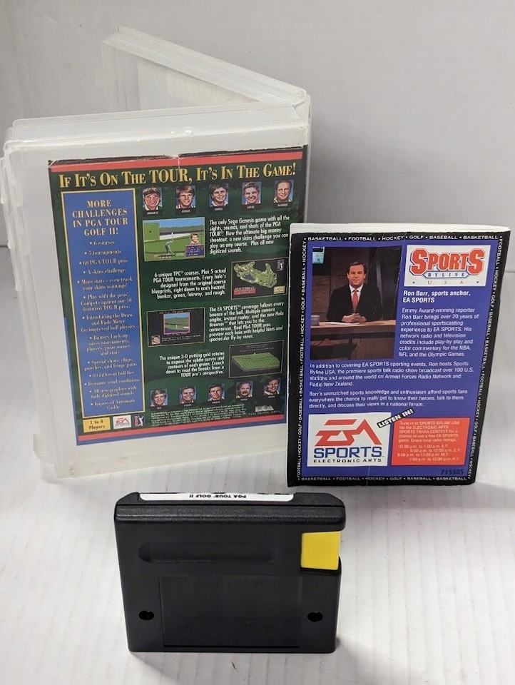 PGA Tour Golf 2 II Sega Genesis Authentic Game Complete Tested Rental ...