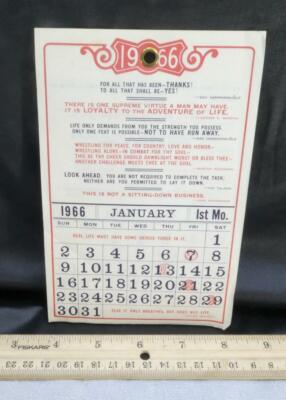 Complete 1966 Calendar w/ Phrases & Sayings Unused ! | eBay