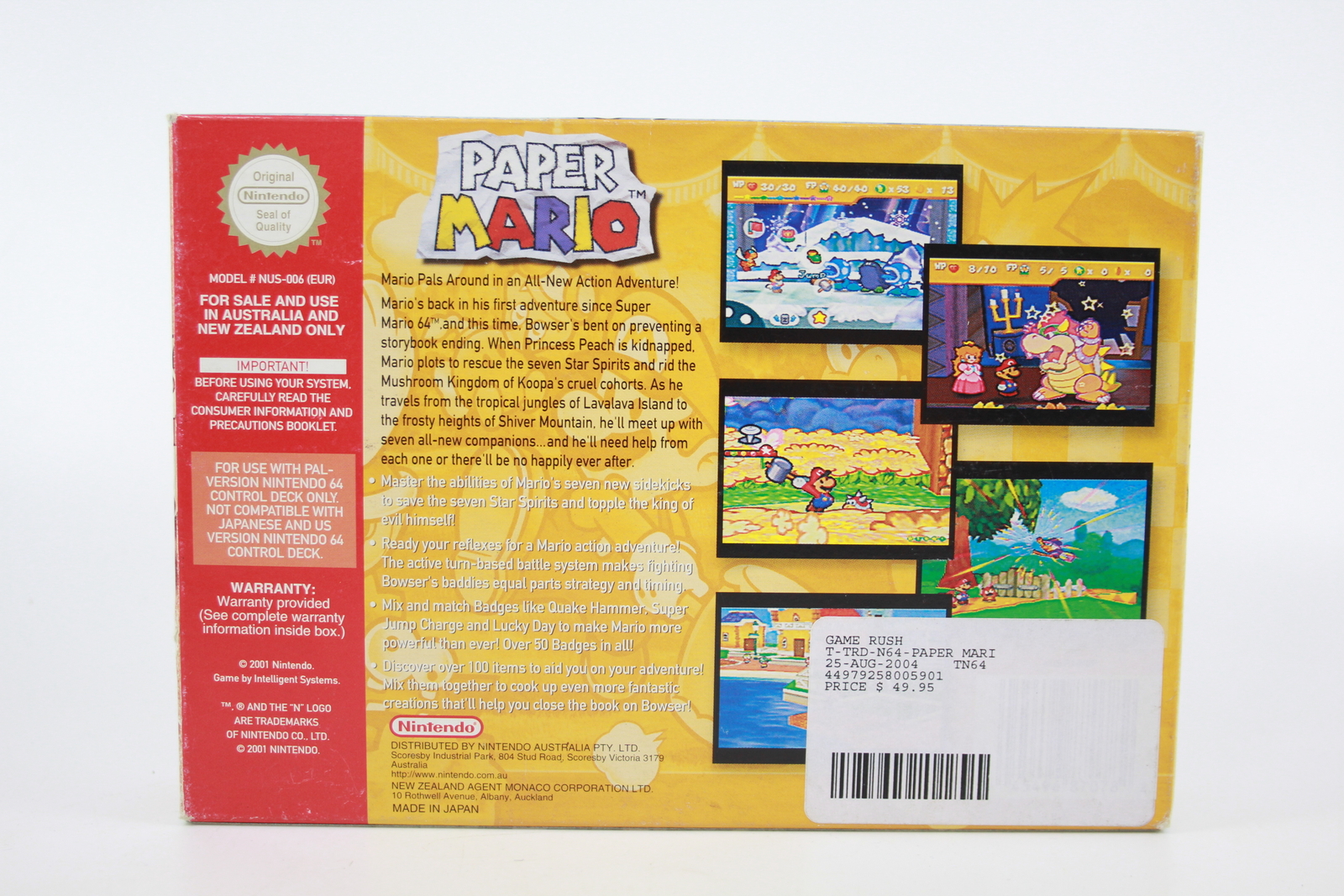 Paper Mario - Nintendo 64 (N64) [PAL] - WITH WARRANTY - BOXED | eBay ...