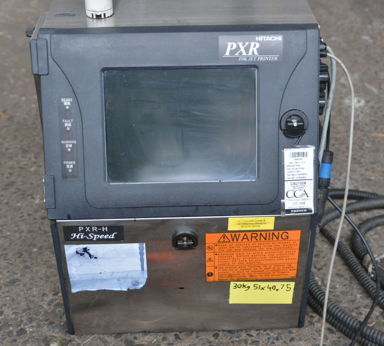 HITACHI PXR-H450W ink jet coding marking machine product coder CIJ ...