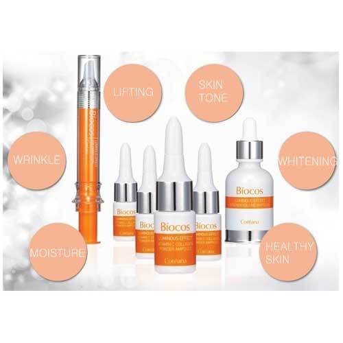 COREANA BIOCOS LUMINOUS EFFECT VITAMIN C COLLAGEN POWDER AMPOULE SET | eBay