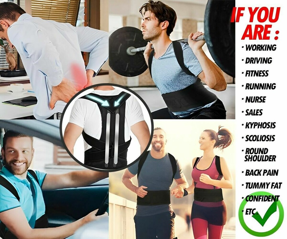 US STOCK Heavy Lifting Lumbar Back Waist Support Belt Brace For Work ...