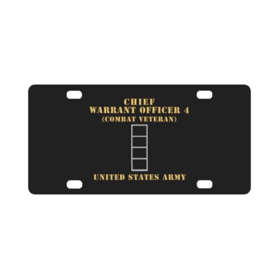 License plate -Army - Chief Warrant Officer 4 - CW04 - Combat Veteran ...