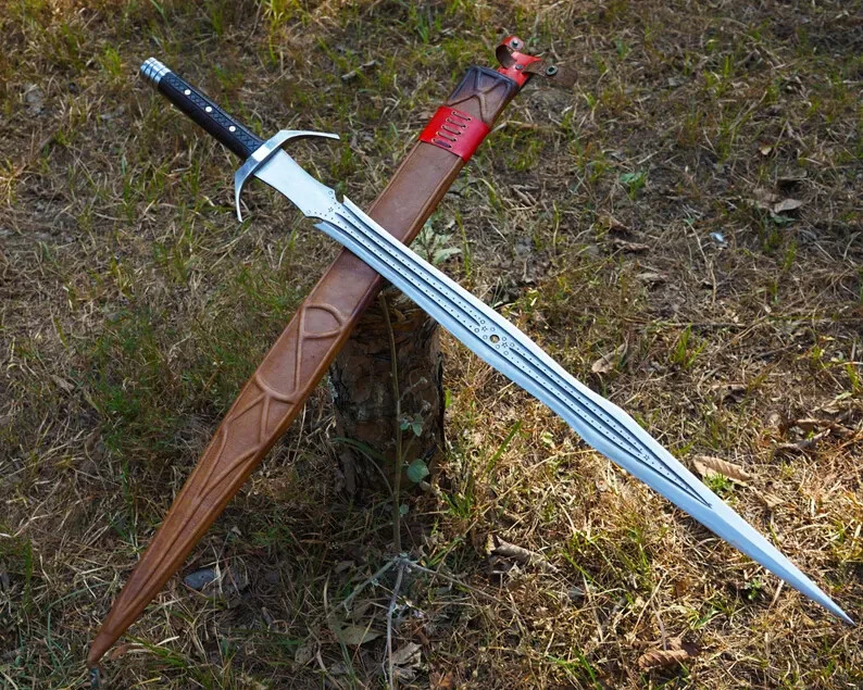 Sting Sword : Handmade 30 inch Viking Sword with Leather Sheath USA ...