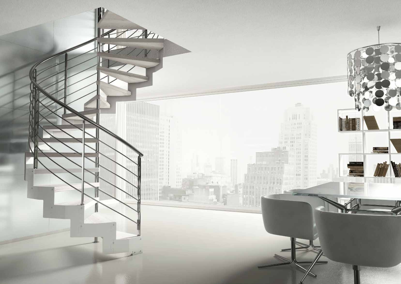 Indoor Straight Winder Staircase Stairs Kit One Side Z-Shape Steel ...