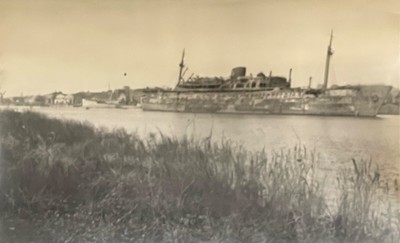 Postdampfer Baudouinville 1939-1944 Compagnie Maritime Belgisch Brannte ...