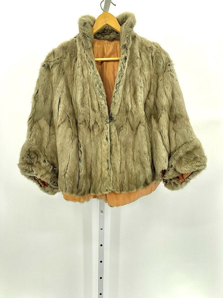 Vintage Real Mink Fur Stole Cape Womens One Size Brown Shawl Wrap ...