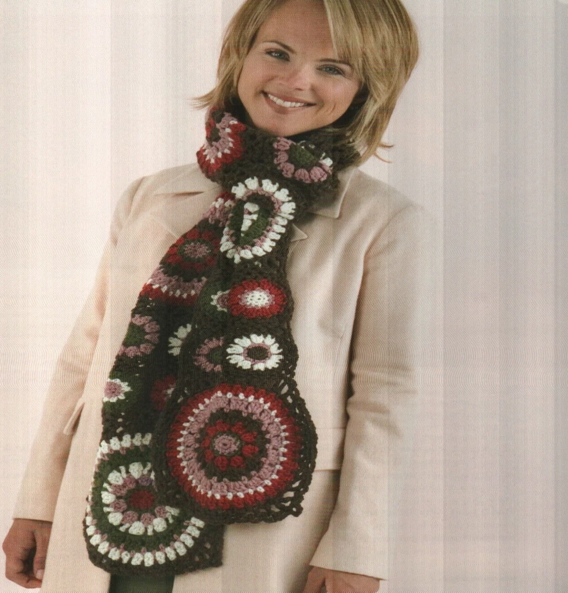 Joined Crochet Circles Scarf