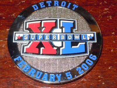 SUPER BOWL XL 40 Vtg NFL METAL Football MAGNET Standings Board Steelers ...