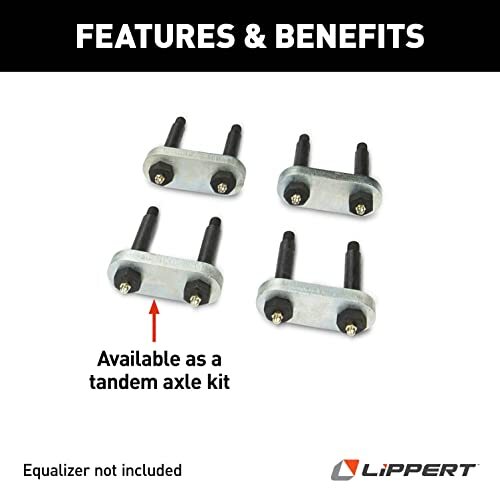 Lippert Heavy Duty Tandem Rv Axle Attaching Parts Kit 162324 ...