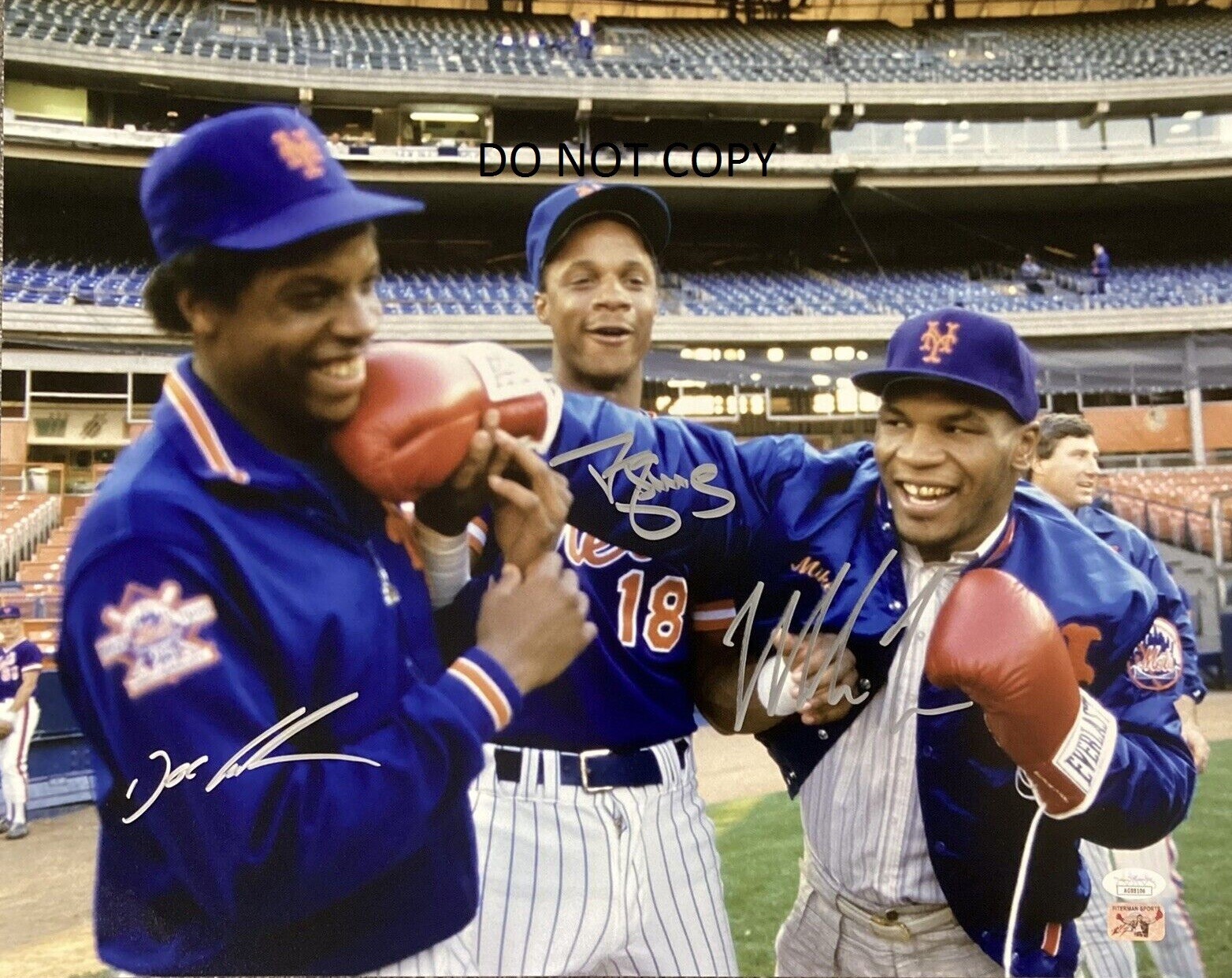 DWIGHT GOODEN & DARRYL STRAWBERRY & MIKE TYSON Signed 8x10 Reprint ...