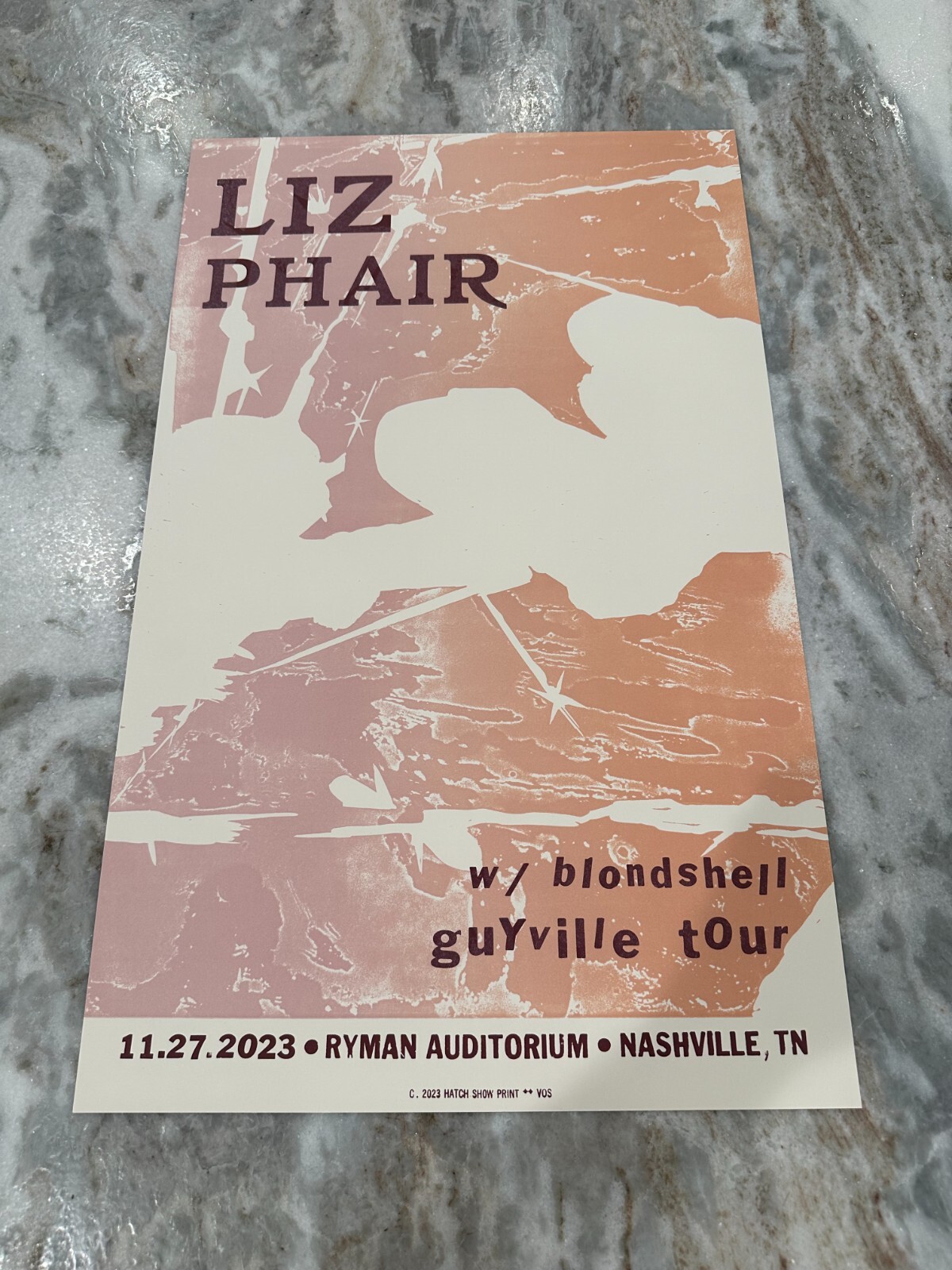 Liz Phair Hatch Show Print Poster - 11-27-2023 - Ryman Auditorium ...