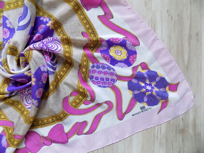 MANLIO BONETTI Beautiful Women's Scarf 100% Silk | eBay
