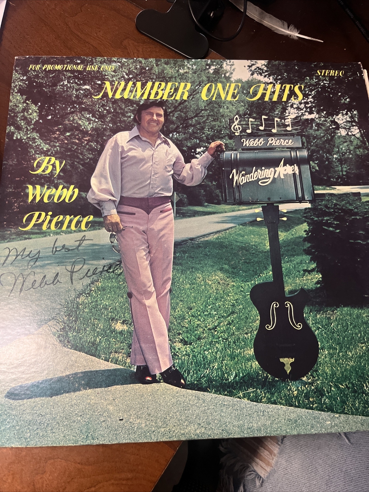 1973 NUMBER ONE HITS BY WEBB PIERCE SIGNED AUTOGRAPH LP,3696,in the ...