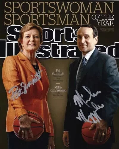 Mike Krzyzewski and Pat Summitt SI Cover 8x10 RARE PHOTOGRAPH SIGNED ...