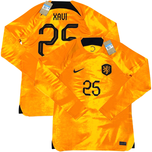 2022/23 Netherlands Home Jersey #25 Xavi Simons Medium Long Sleeve ...